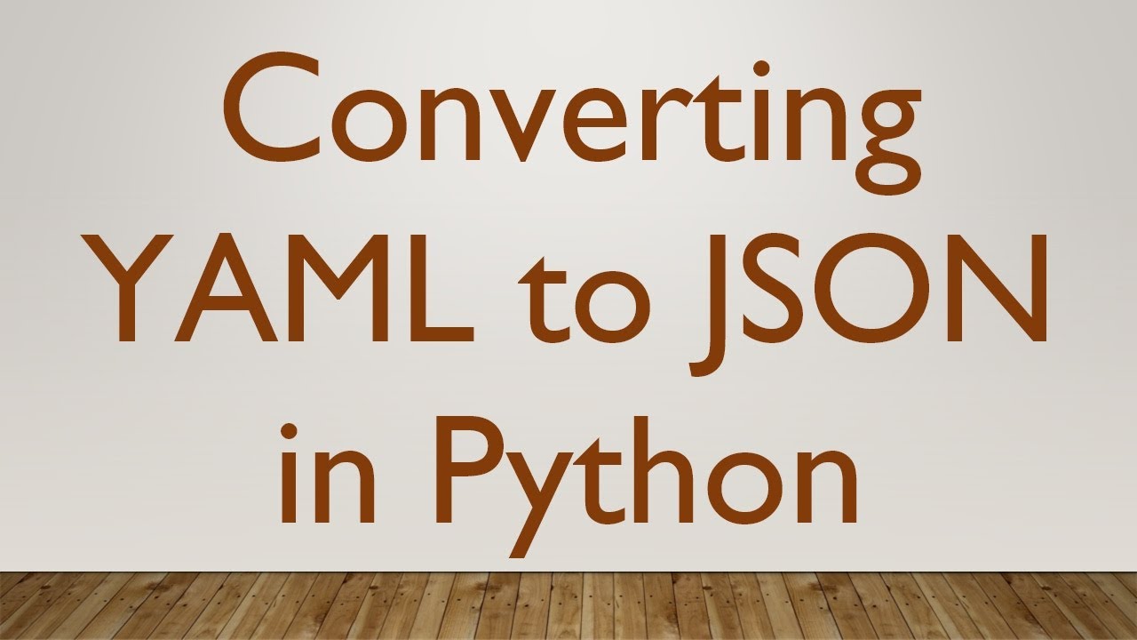 Converting YAML to JSON in Python