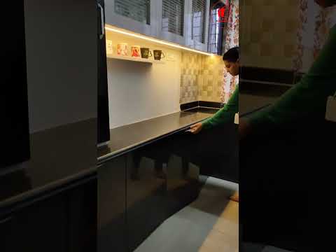 Modular kitchen with Service Top and Cabinets. Kitchen Design kitchen Organization ideas #kitchen