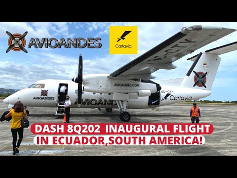 Inaugural Flight on the Dash8 Q202 in Ecuador,South America|Esmeraldas-Quito|Trip report