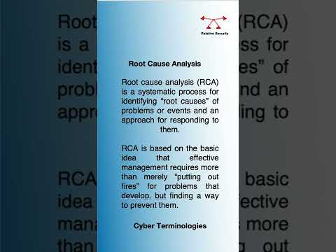 CyberSecurity Definitions | Root Cause Analysis