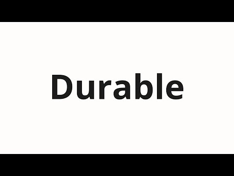 How to pronounce Durable