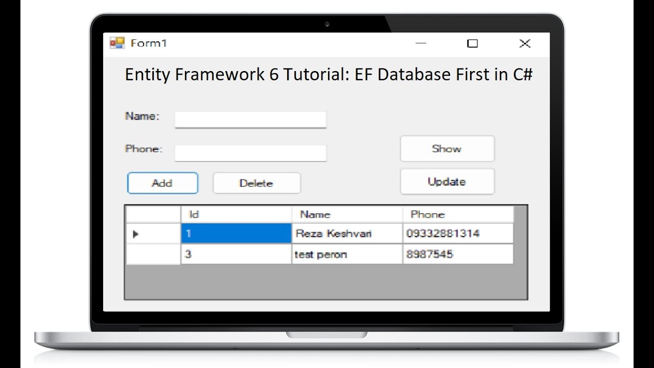 Entity Framework 6 Tutorial: EF Database First in C#