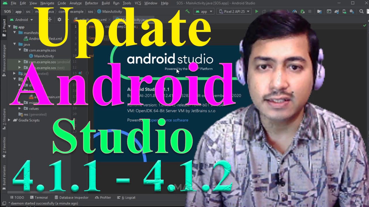 Android Studio Tutorial: How to Update Android Studio from version 4.1.1 to 4 .1. 2?