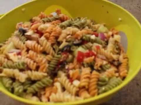 pasta salad with zesty italian dressing