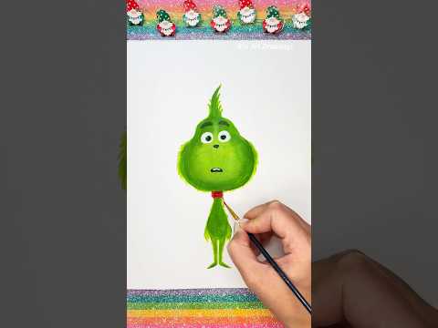 GRINCH Painting ππ | Art for Kids #shorts #artforkids #paintingforkids