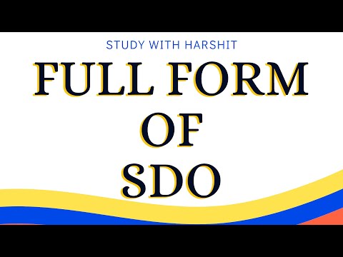 FULL FORM OF SDO || WHAT IS THE FULL FORM OF SDO ? #Shorts #AShortADay