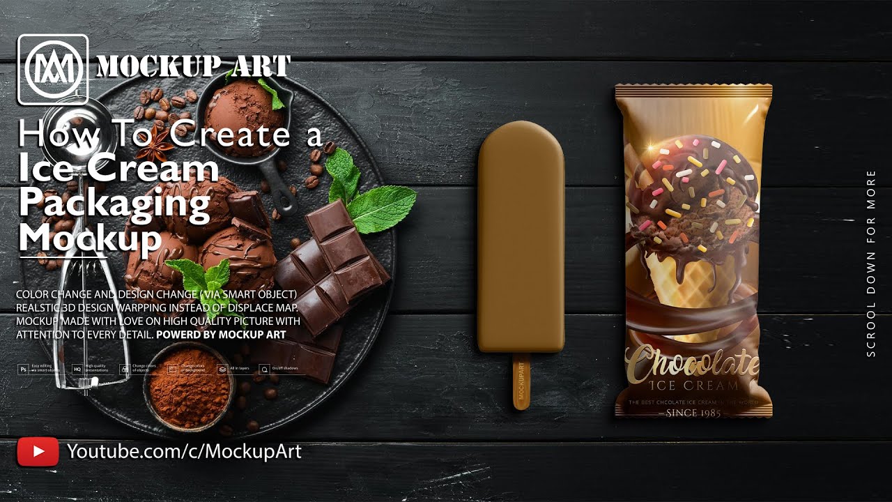 How to create an Ice Cream Packaging mockup | Photoshop Mockup Tutorial