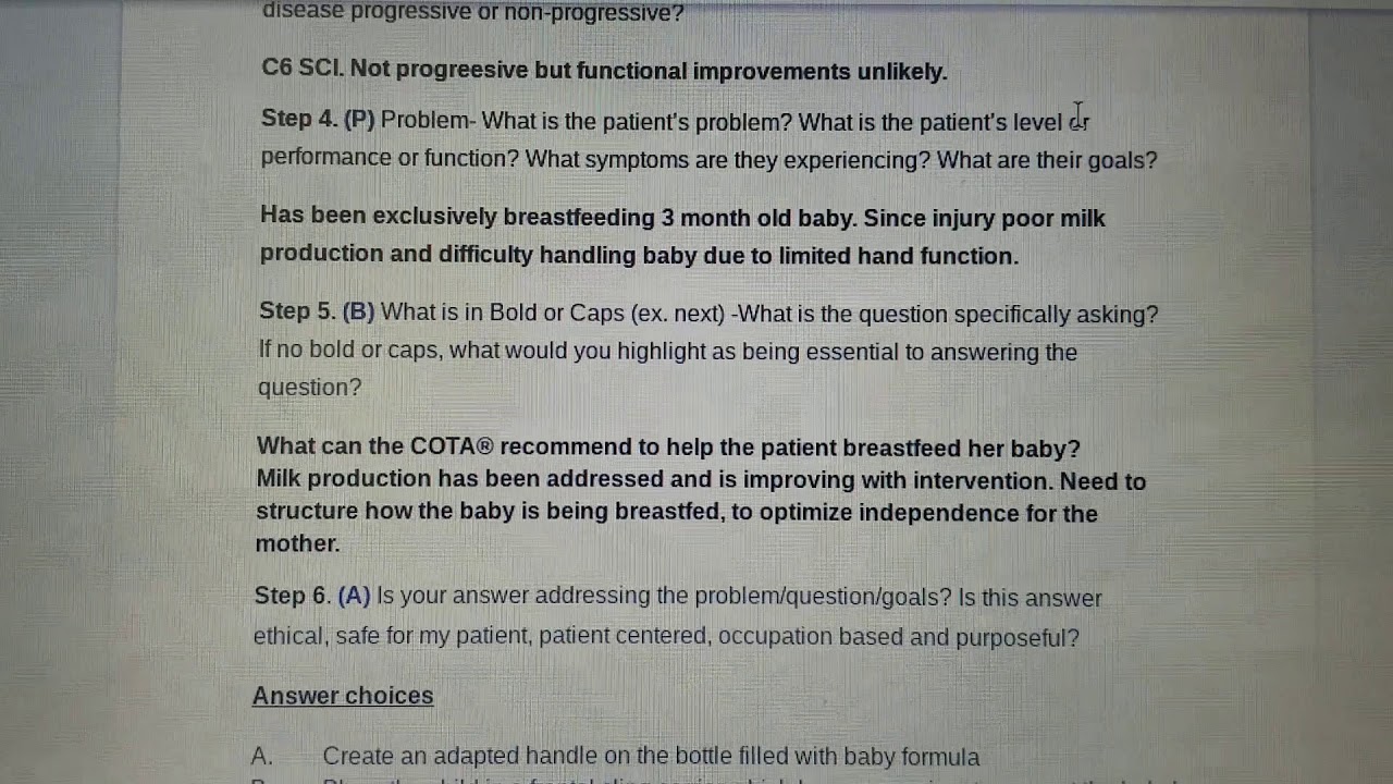 Spinal cord injury question breakdown!