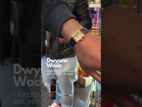 NBA Hall Of Fame Star Dwayne Wade rocking a Cartier Tank