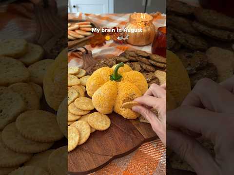 Making a Pumpkin Cheese Ball 🎃 #recipe #autumn