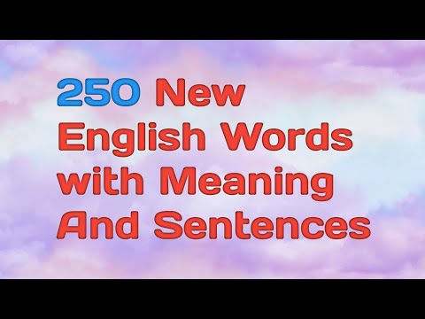 250 New Words With Meanings And Sentences |different words in english with meaning