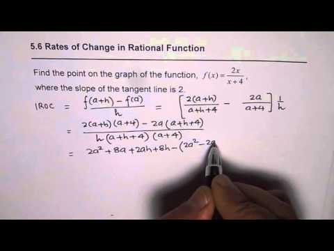 Find the Points on the Rational Function Graph Where Slope of Tangent is 2
