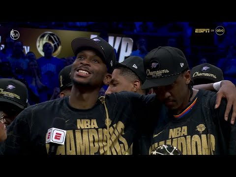 Shai Gilgeous-Alexander wins Finals MVP, says he’ll share it with Jalen Williams | NBA on ESPN