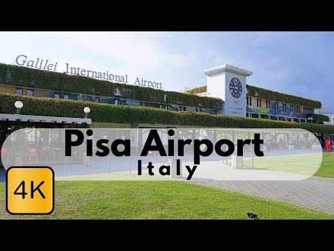 Pisa Galilei airport 4k walk