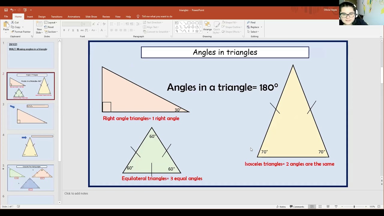 Finding missing angles in a triangle KS2 Year 5 - 6 Geometry - Maths