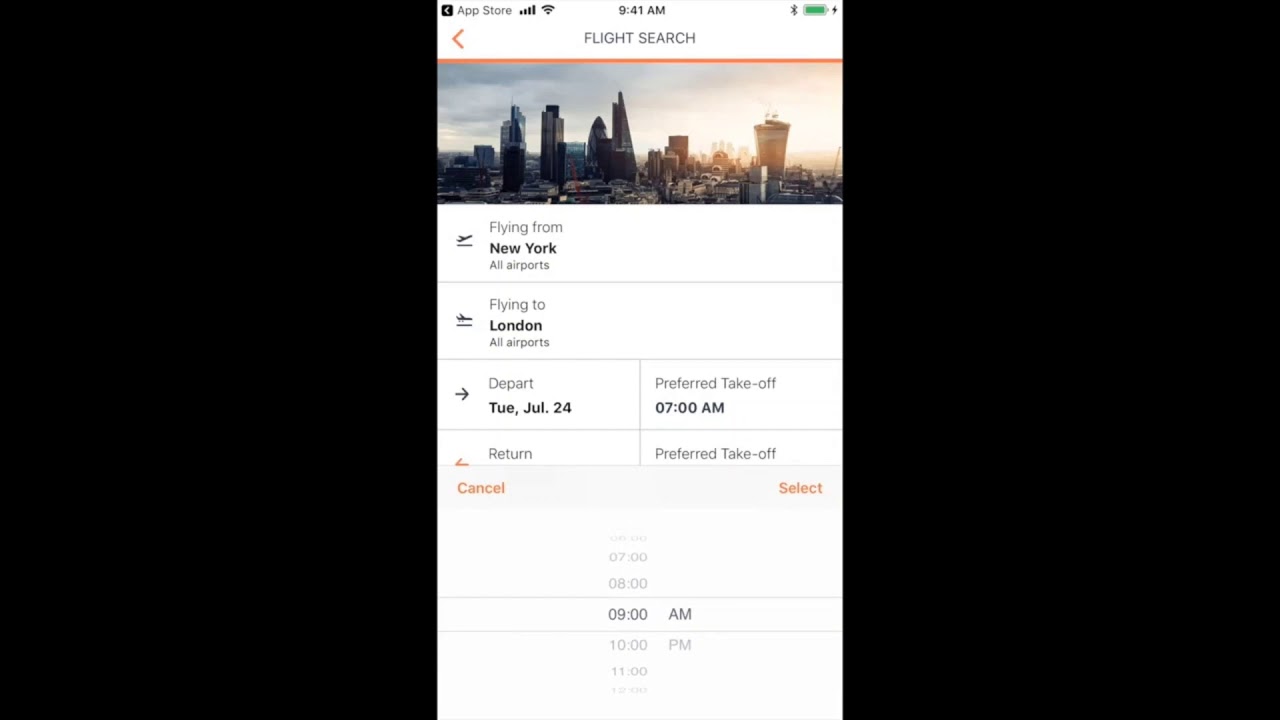 myCWT Mobile Flight Booking Overview