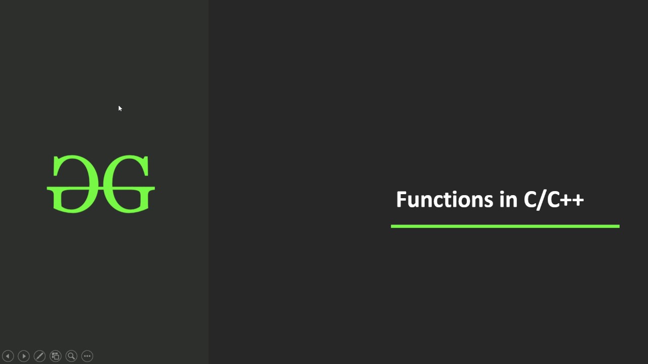 Functions in C / C++ | GeeksforGeeks