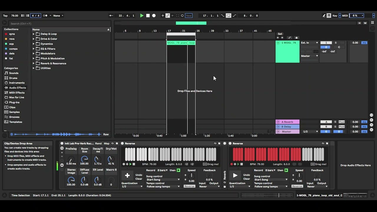 Reverse Reverb/Pre-verb Ableton Live Effect Rack