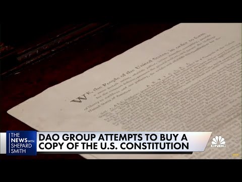 Crypto investors raise millions to buy first edition of the U.S. Constitution
