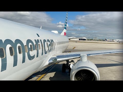 Miami to Belize on American Airlines Boeing 737-800 (ECONOMY)