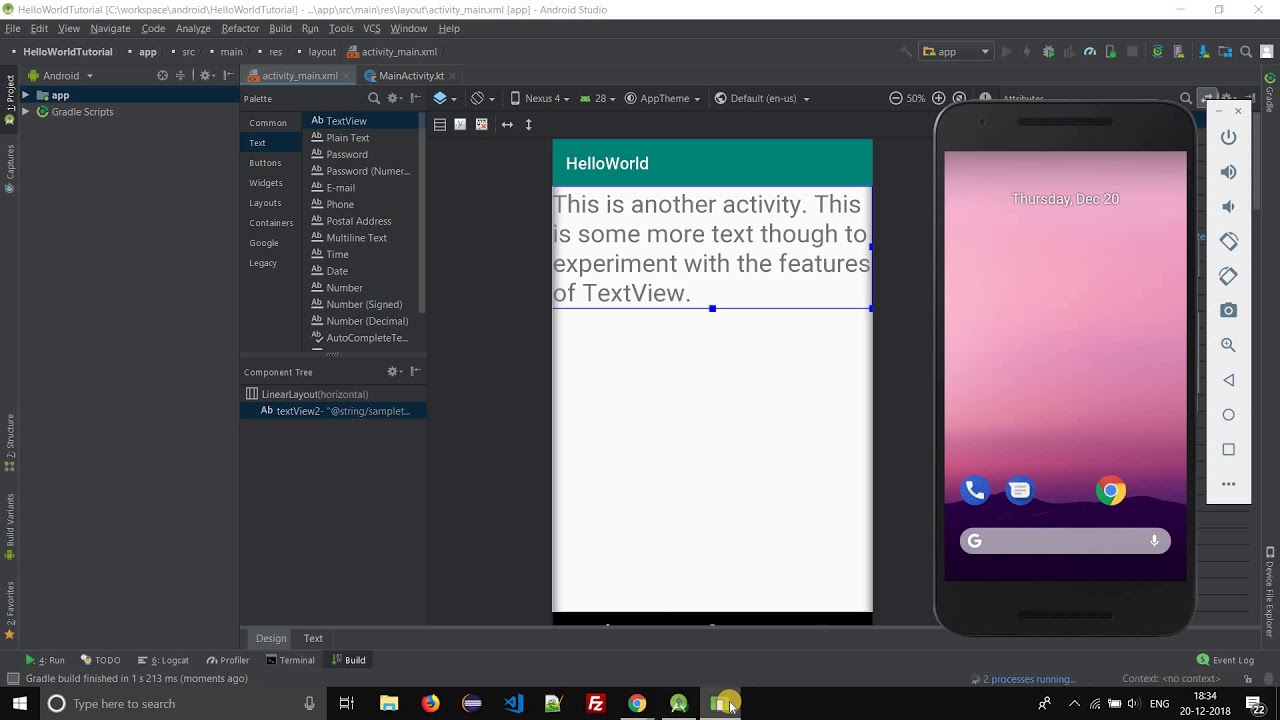 How to change text size of TextView