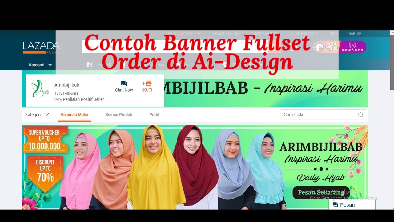 Contoh Banner Lazada