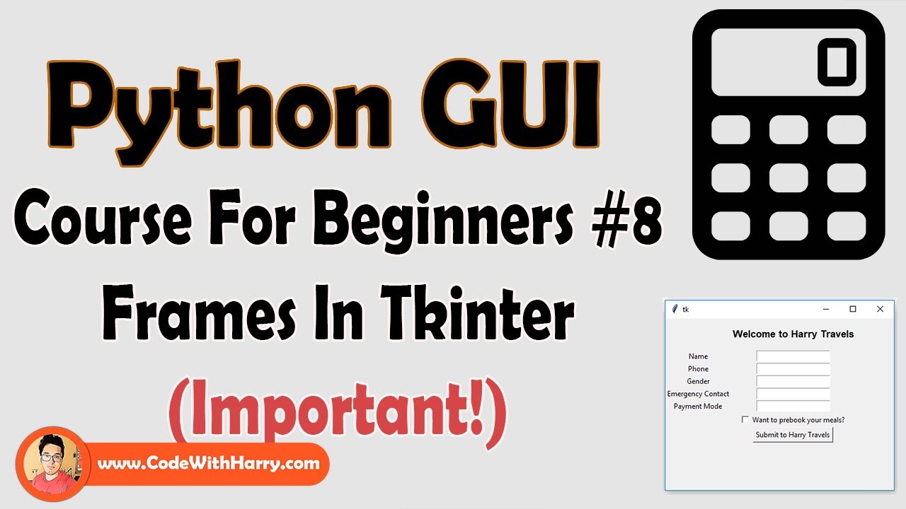 Frame In Tkinter | Python Tkinter GUI Tutorial In Hindi #8