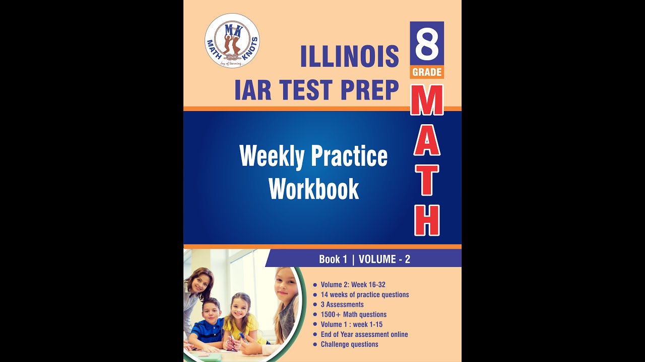 Illinois IAR 8th Grade Math Test Prep | Volume 2 Workbook | 1500+ Practice Questions