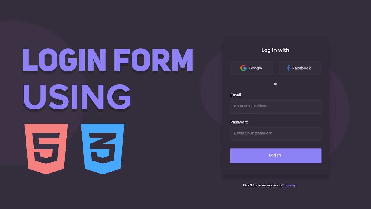HTML & CSS Login form tutorial - Designs From uidesigndaily