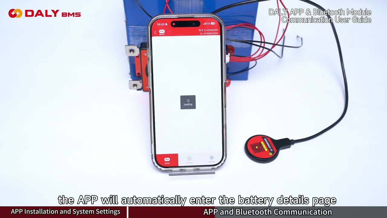 How does the DALY BMS APP communicate with DALY  Bluetooth module?