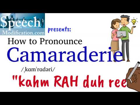 How to Pronounce Camaraderie