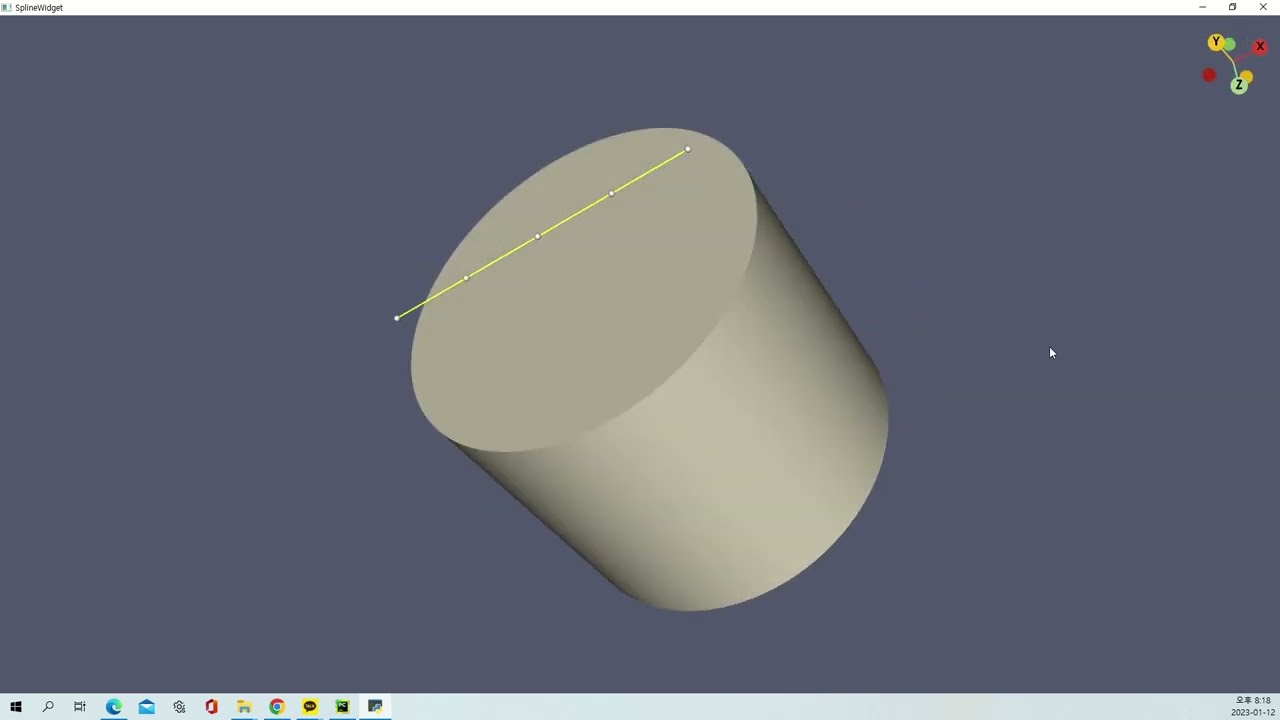 VTK Python Example - SplineWidget