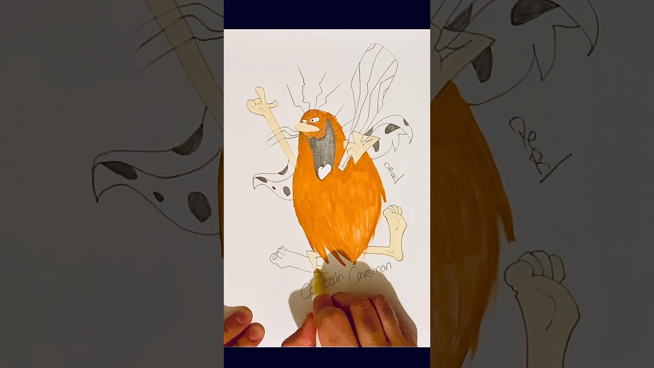 Drawing Captain Caveman: The Mighty Hero!