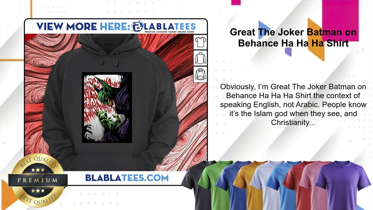 Great The Joker Batman on Behance Ha Ha Ha Shirt