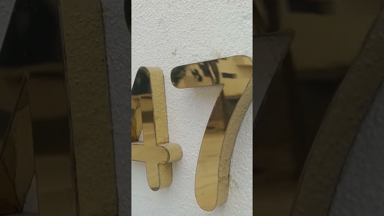 3D ss letters coated with titaniun mirror gold