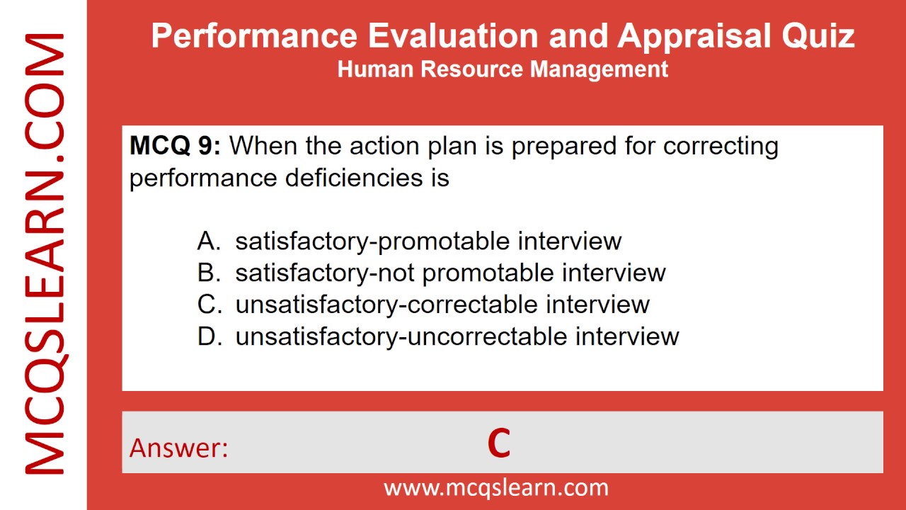 Performance Evaluation Quiz Questions Answers PDF | Performance Evaluation Notes Class 12-9 Ch 14