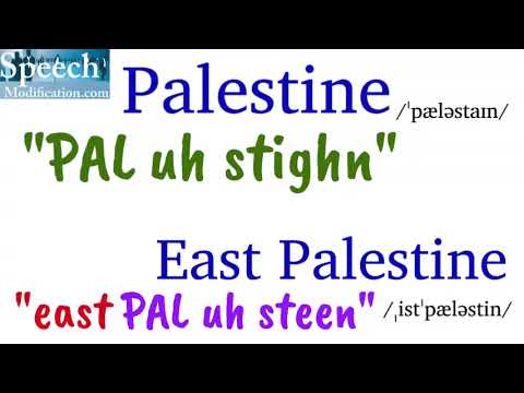 How to Pronounce Palestine and East Palestine