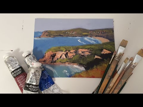 Learn To Paint TV E95 "Lennox Heads" Easy Beginner Seascape Painting