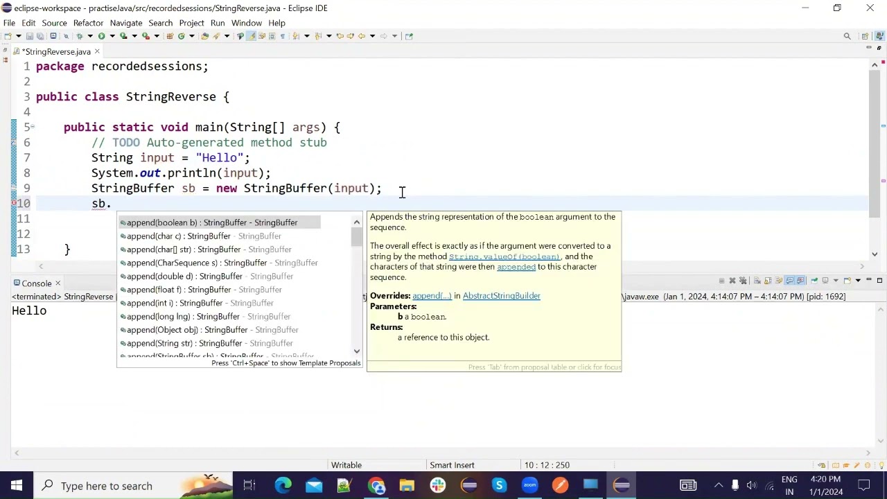 How To Reverse a String In JAVA  || Java Coding Strings  #coding #java #strings #interview #reversal