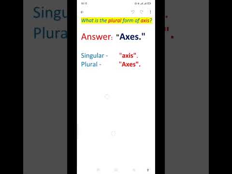 What is the plural form of axis? #learning #explore#plural #axis