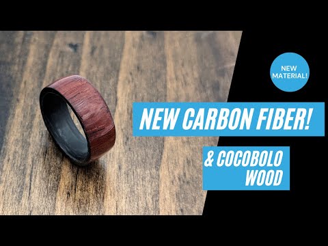 How to make a Cocobolo wood ring | New carbon fiber!