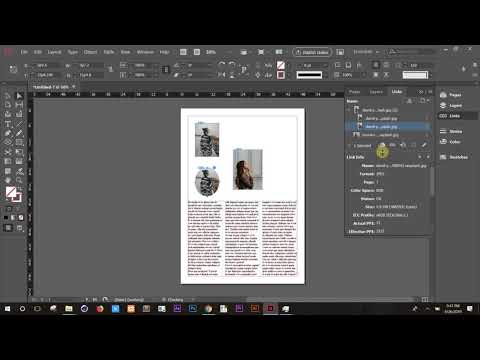 Embed image link in Adobe Indesign CC 2018 tutorial