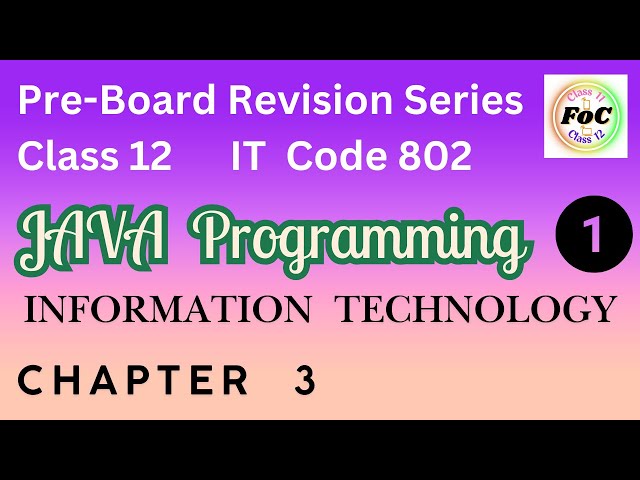 Understanding Java Programming Fundamentals for Class 12 IT Code 802 | Galaxy.ai | Galaxy.ai