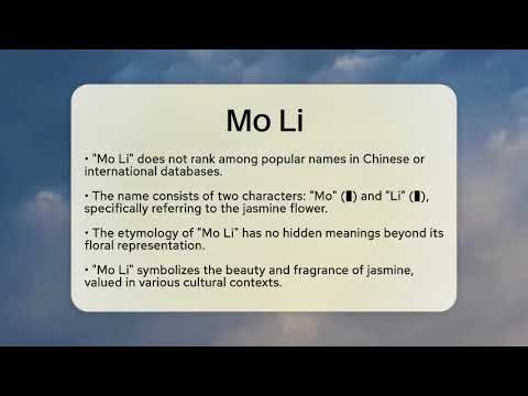 Mo Li - Baby Girl Name Meaning, Origin & Popularity - RandomNames.com