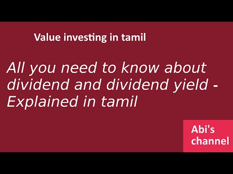 Dividend and dividend yield explained in tamil