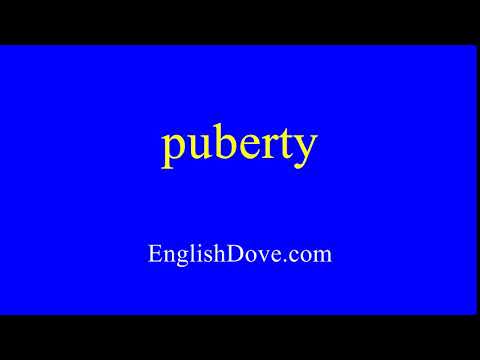 How to pronounce puberty in American English.