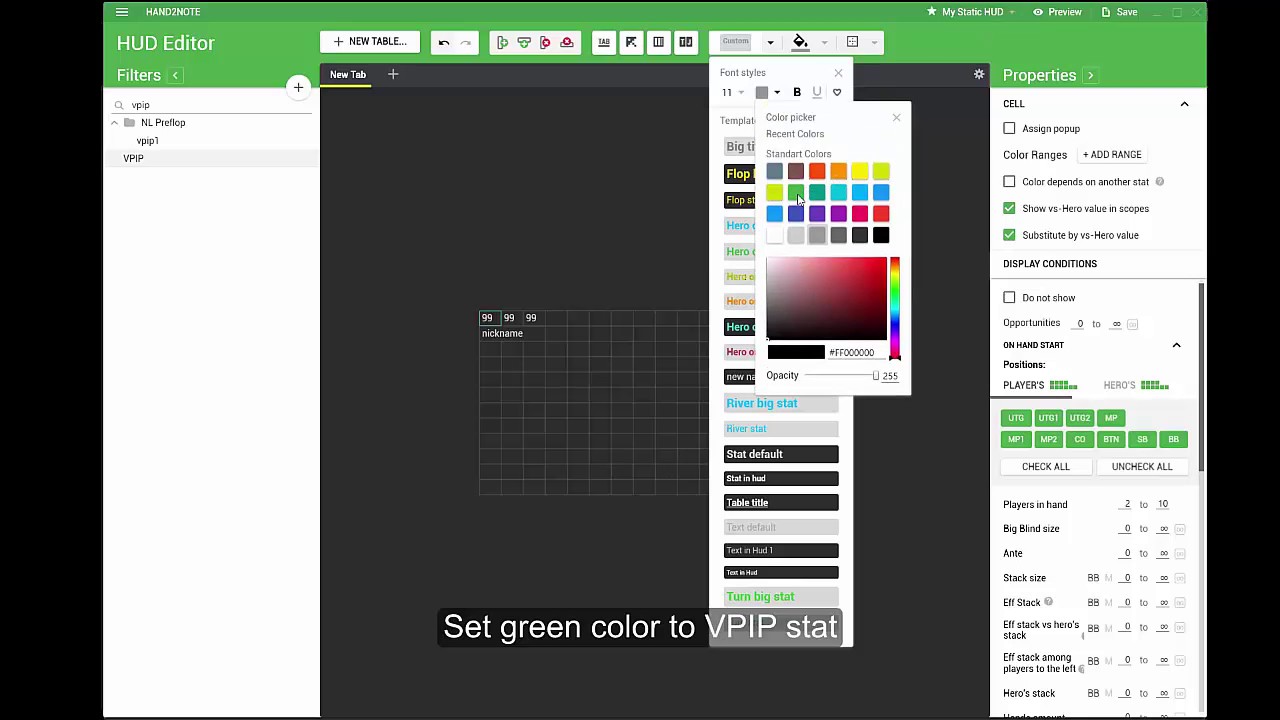 Hand2Note - Creating Static HUD