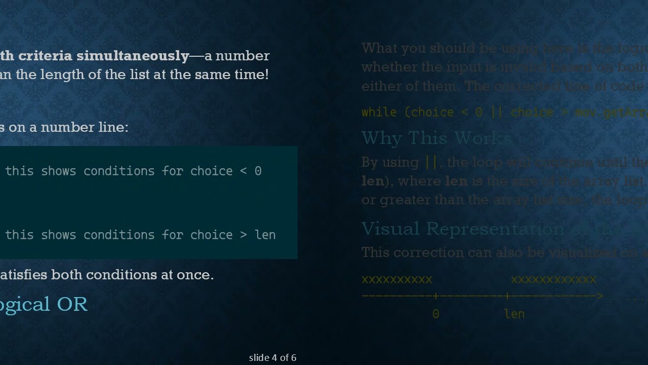 Understanding Boolean Logic for Input Validation in Java
