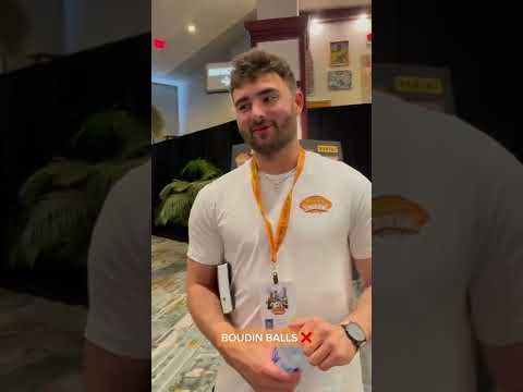 Senior Bowl players try to pronounce Walk-On’s menu items boudin balls edition #walkons #dayinmylife