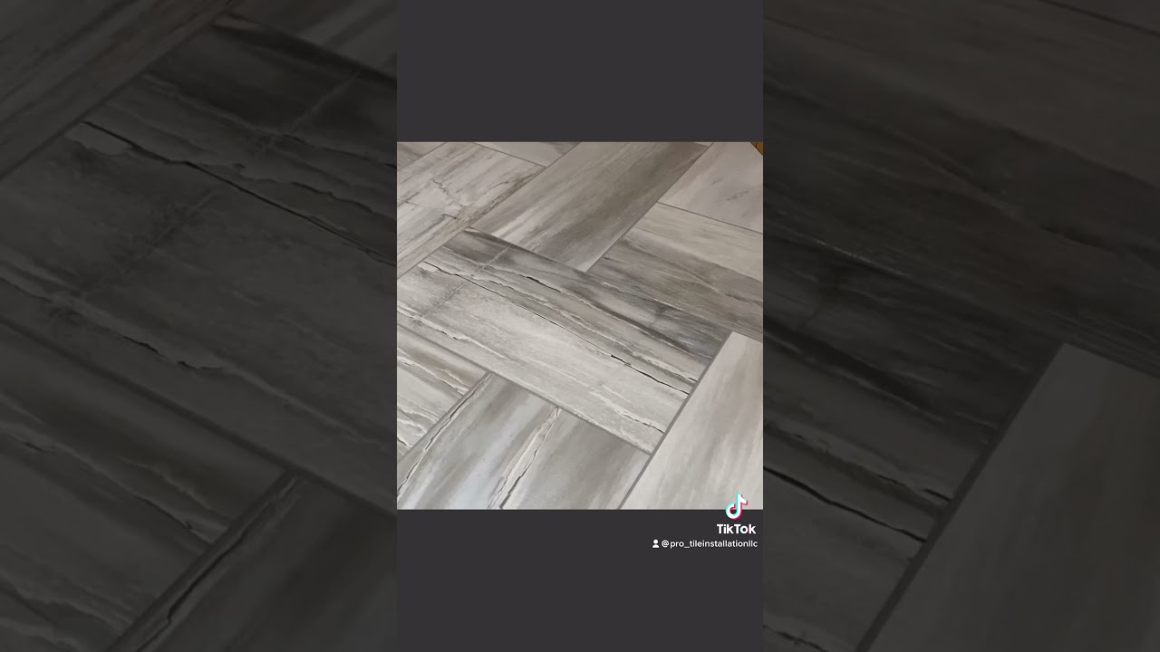 Floor tile. Herringbone pattern results.